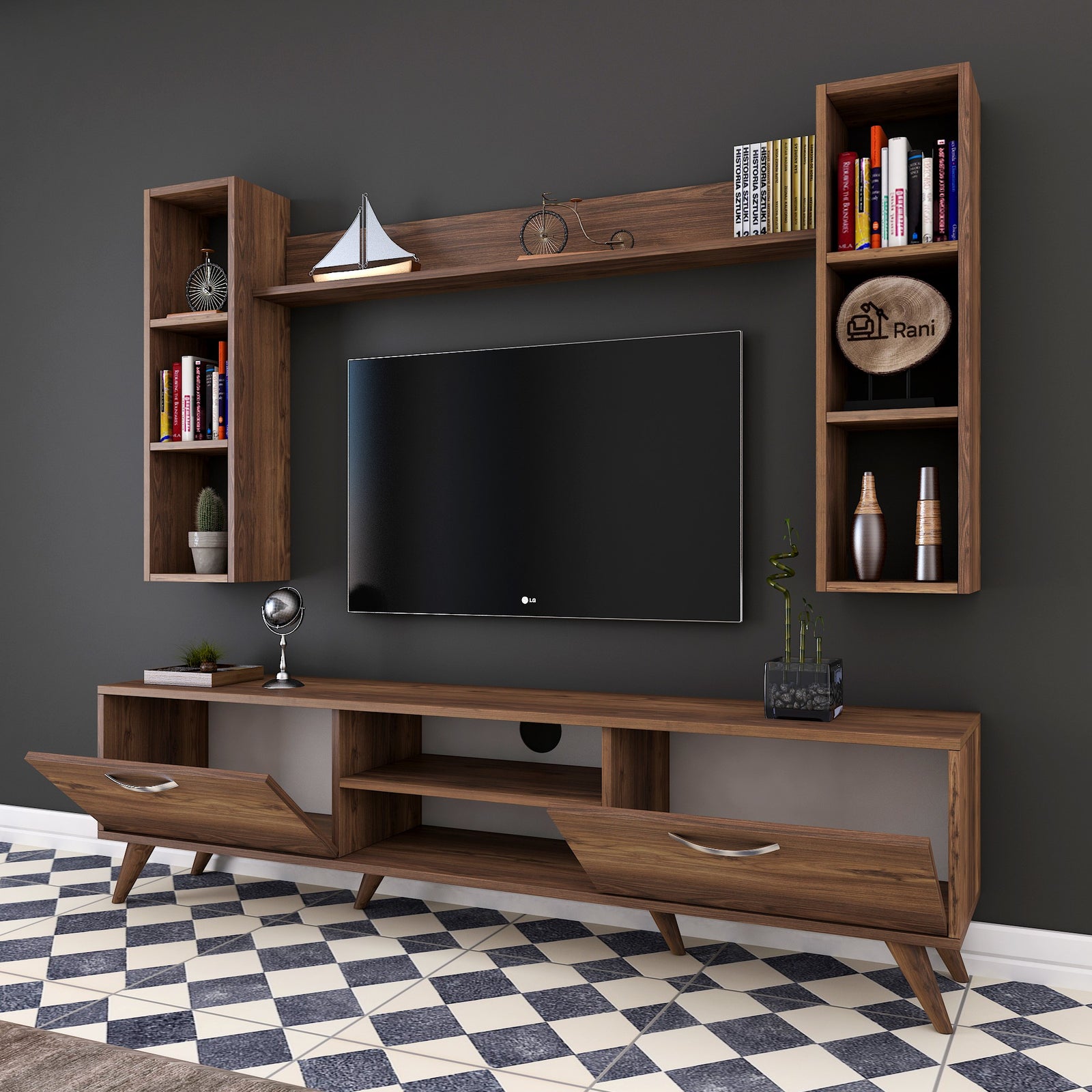 A9 Wall Shelf Tv Unit 180 cm | Rani Furniture