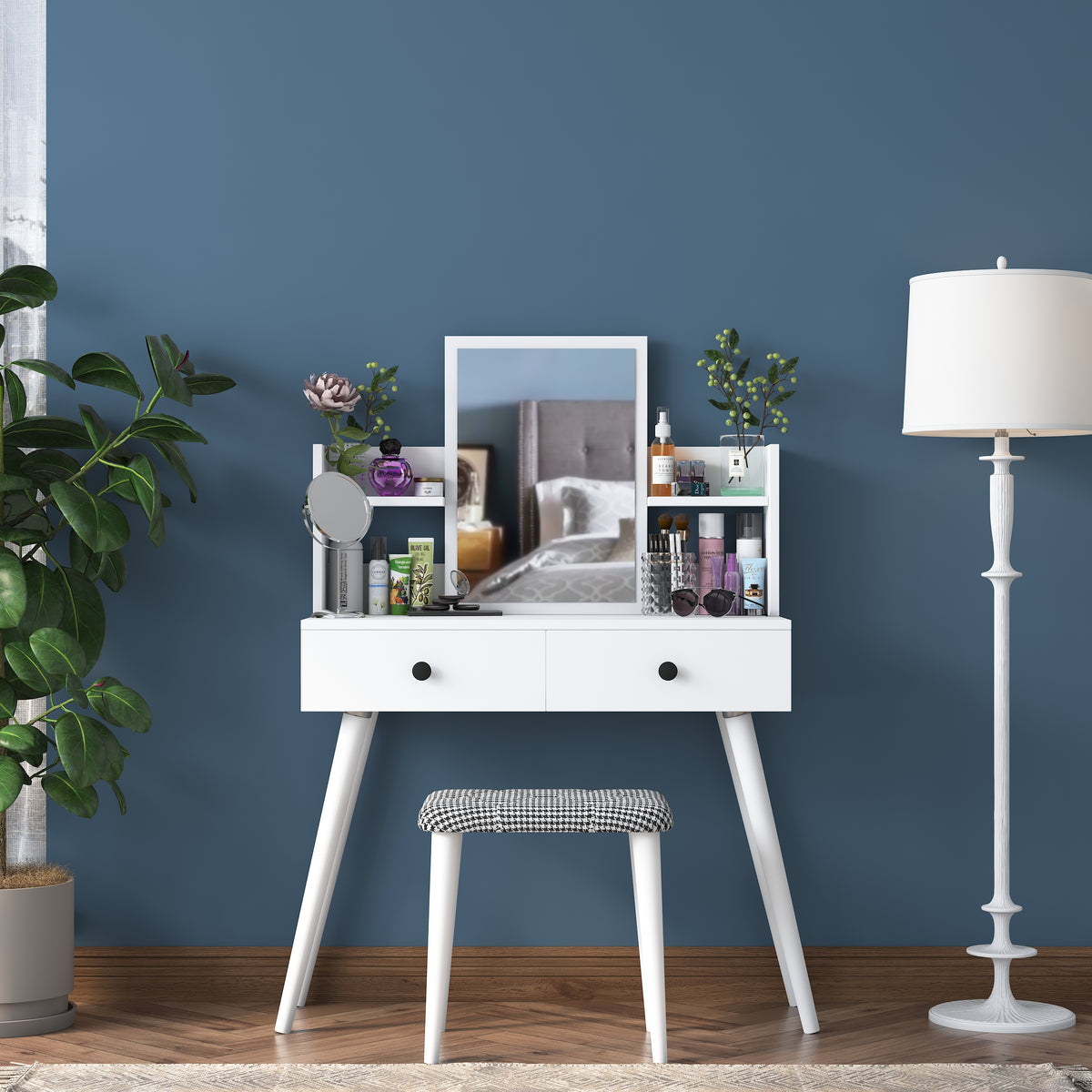 BJ102 Makyaj Masası + Puf | Rani Mobilya